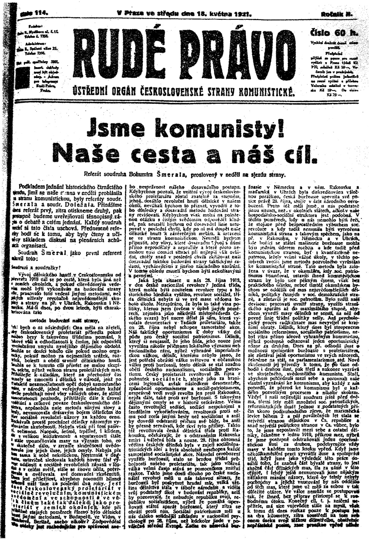 Il y a 100 ans était fondé le Parti communiste tchécoslovaque | Radio ...